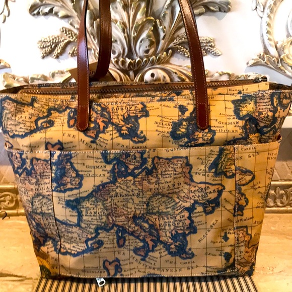 Patricia Nash | Bags | Nwt Patricia Nash European Map Large Travel Tote ...